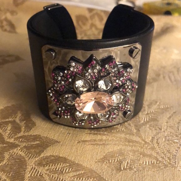 Jewelry | Faux Leather Pretty Cuff Bracelet | Poshmark